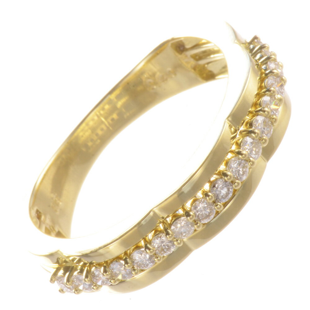 商品番号 CTC02172 使用貴金属 K18(18金イエローゴールド) 刻印有り 使用石 ダイヤモンド計0.40カラット 刻印有り 総重量 約4g（18号にて計量） サイズ 幅（リング上部）約5.0mm 幅（リング下部）約3.4mm※18...