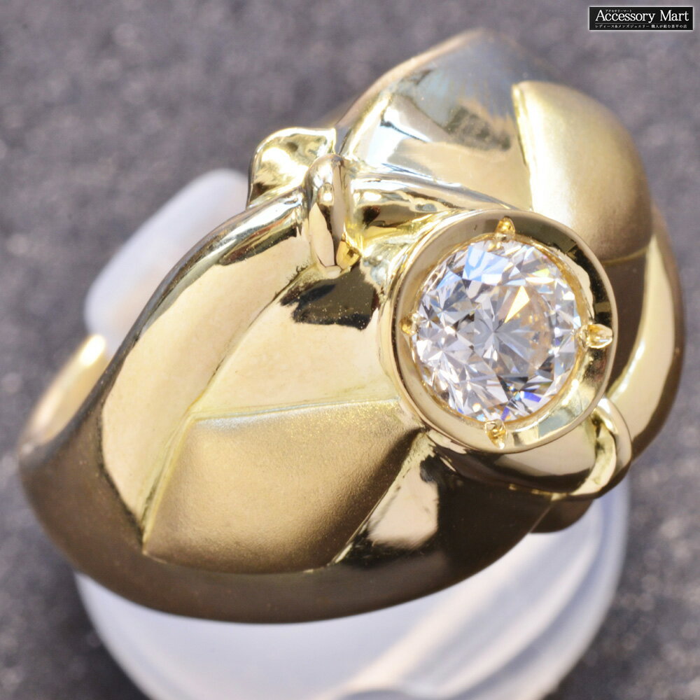 商品番号 CTC02466 使用貴金属 K18（18金イエローゴールド） 刻印入り 使用石 ダイヤモンド1.01カラット 刻印有り 総重量 約17g 18号で計量しています サイズ 幅（リング上部）約17mm 幅（リング下部）約4.3mm ...