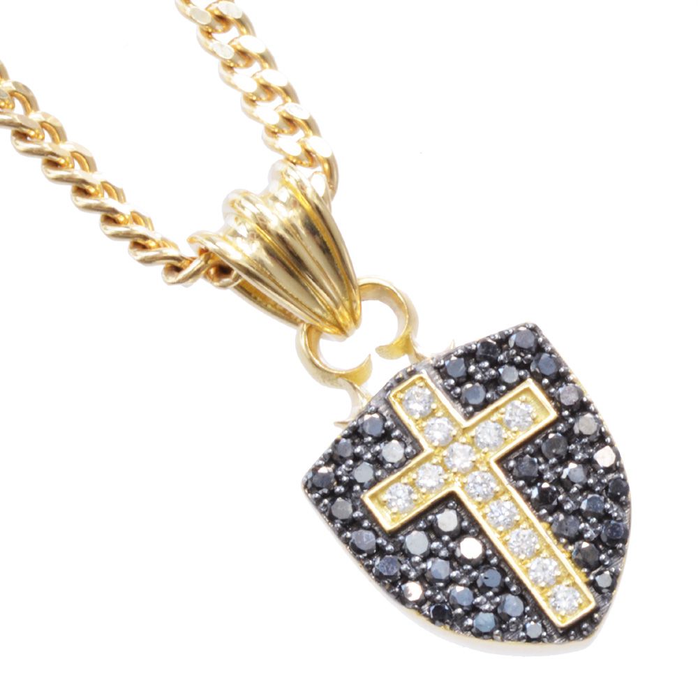 商品番号 GBC00011 使用貴金属 ネックレス:K18（18金イエローゴールド） 刻印有り トップ:K18(18金イエローゴールド) 刻印有り 使用石 ブラックダイヤモンド計0.16カラット 刻印有り ダイヤモンド計0.09カラット 刻...