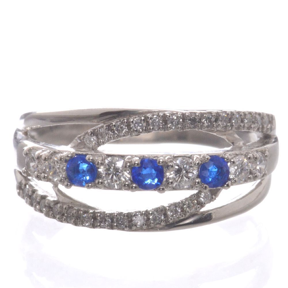 商品番号 CTC00600 使用貴金属 Pt900(プラチナ900) 脇石 アウイナイト計0.13カラット ダイヤモンド0.36カラット 総重量 約5g(12号にて計量しています) サイズ 幅:(リング上部)約9.1mm (リング下部)約1...