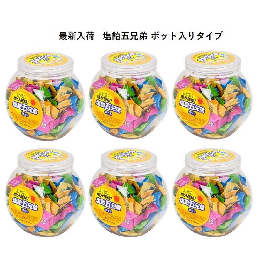 6ポットまとめ買い ●1つのポットで5つの味を楽しめる ●3つの新しい味（桜島小みかん味・パイン味・ドリンク味）が仲間入り 【仕様】 内容量：600g（約150粒 サイズ：H200×W140×D150mm 賞味期限:製造日より約1年間 ※食...