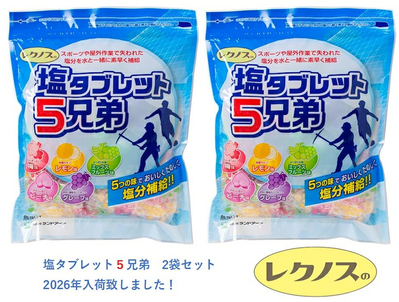 ☆2026年最新入荷商品 ●(500g袋×2袋) 約370粒● 【商品説明】 梅味・レモン味・ミックスフルーツ味・ピーチ味・グレープ味の5つの味が楽しめます。 — タブレットタイプのポイント — ・噛み砕きやすいので素早く塩分補給。 ・ポケ...