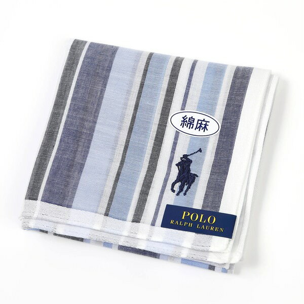 ラルフローレン　ハンカチ サイズ 実測サイズ　48cm×48cm 実測サイズの多少の誤差はご容赦ください。 素材 麻55％　綿45％ カラー ブルー系ストライプ柄 仕様 商品状態 新品・正規品（本物）・タグ付（シール） 注意事項 ※画像はご...
