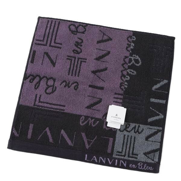 ランバン オンブルー　タオルハンカチ サイズ 実測サイズ　25cm×25cm 実測サイズの多少の誤差はご容赦ください。 素材 綿100％ カラー ブラック系×パープル系×グレー系 仕様 商品状態 新品・正規品（本物）・タグ付 注意事項 ※画...