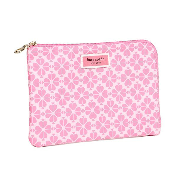 ケイト・スペード　フラットポーチ メーカー 川辺株式会社（正規ライセンシー） サイズ 実測サイズ　W20cm×H13cm 実測サイズの多少の誤差はご容赦ください。 素材 ポリエステル100％　内側抗菌防臭加工　表側撥水加工 カラー ピンク系...
