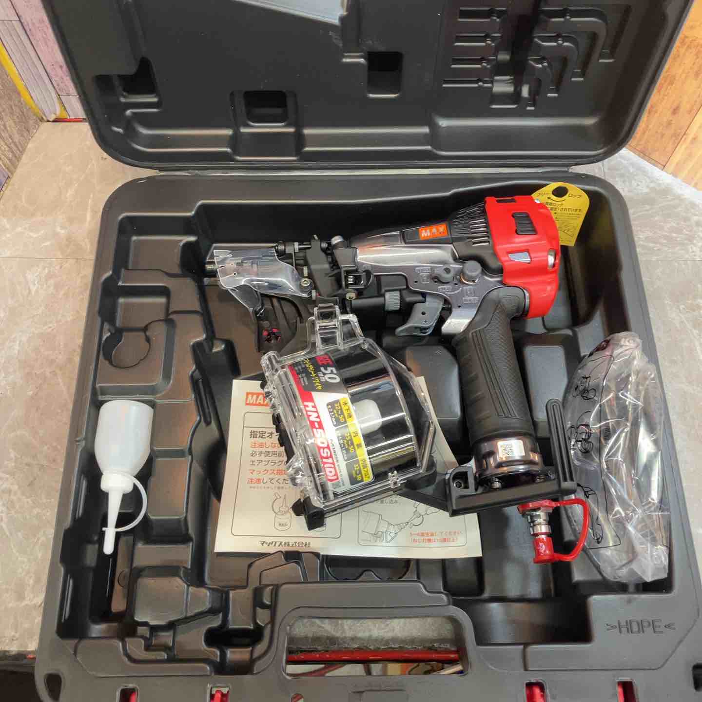【動作確認】 未使用品(店頭展示品) 【動作詳細】 こちらは未使用品です。撮影・検品のため開封済み。 【仕様】 【使用釘長】高圧50mm細釘専用 【使用空気圧力】1.2~2.3MPa(約12~23kgf/cm2) 【コンディション詳細】 【...
