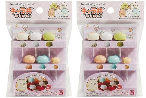 ニコニコ ピック 2個セットアソート/-/216741・Style:ニコニコ ピック 2個セット・パッケージ個数:1・サイズ:ピック部分の長さ(約)=2.8cm、材質:ABS樹脂、耐熱温度:70度、入数:6本入(6種類×1本)×2個セット（...