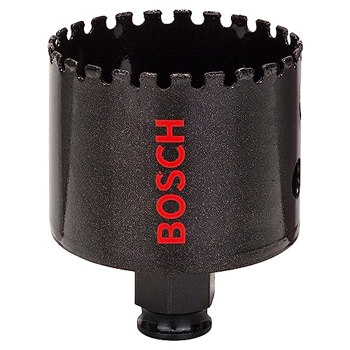 タイル用ブラック/57mm/2608580312・Size:57mm・パッケージ個数:1・刃先径:57mmφ・有効長:20mm・最大穿孔深さ:20mm・被削材:磁器タイル他すべてのタイル・※ボッシュ・パワーチェンジ シャンクと組み合わせて使...
