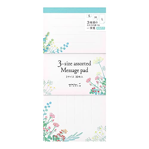 花束柄/-/89517006・PatternName:単品・パッケージ個数:1・3サイズ入りで、書く量に合わせて選べる一筆箋・縦横両用で書きやすく、さまざまなシーンで使用できます・水彩テイストでさまざまな花を散りばめた上品なデザイン・【本体...