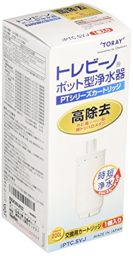 カートリッジ1個ホワイト/Pack of 1/PTC.SVJ・Size:Pack of 1Style:カートリッジ1個・パッケージ個数:1・東レ ポット型浄水器交換用カートリッジ　1個入りTORAY　トレビーノ　PTシリーズ PTC.SVJ...