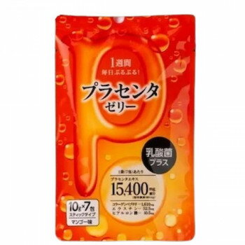 ぷるぷるな毎日のために、プラセンタをはじめとした美容成分を配合したマンゴー味のゼリーです。【お召し上がり方】食品として1日1包を目安に、封を開けて中身を軽く押出し、よく噛んでお召し上がりください。また、冷蔵庫で冷やすとより一層おいしくお召し...