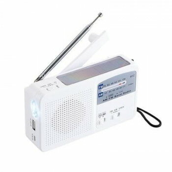 3電源で4機能を持った防災用ライトです。スマートフォンの充電も可能。携帯電話充電、AM・FMラジオ、サイレン、ライトの4機能。ダイナモ、ソーラー、電池も使用できて便利なアイテムです。※iPhoneはお手元のApple純正の充電用接続ケーブル...