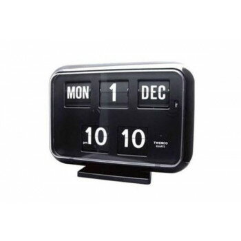 パタパタめくれるカレンダー付きの時計です。壁掛け・置き時計として使用可能。日付も時刻も一度に確認でき便利です。レトロな雰囲気ただよう、シンプルで落ち着いたデザインはお部屋を選ばずどこにでもマッチします。※モニターの設定などにより、実際の商品...