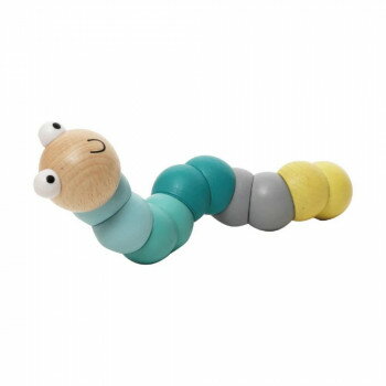 片付けの暇もない親御さんもニッコリ。振ったり、掴んだり、脳に刺激を与えてくれ、形状を認知するのに最適な赤ちゃん用です。くねくねと身体をひねっていろんな形を楽しめる、かわいい芋虫のような木のおもちゃ。手に持つ感触も虫さんの動きによって変わるの...