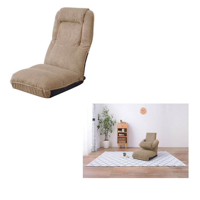 W47×D70-126×H18-76×SH18cmスチール ポリエステルユーザー組立商品付属工具：なしお客様用意：なし頭部:6段階リクライニング 背部:42段階リクライニング商品重量：7kg原産地：中国座椅子 座いす 椅子 ローチェア フロ...