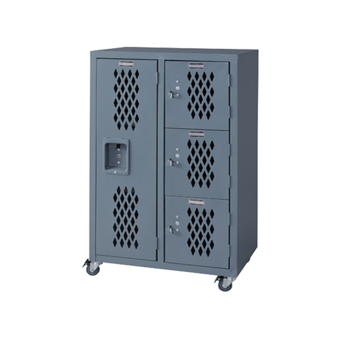 【メーカー直送品】【代引不可】【沖縄北海道離島お届け不可】W58×D38.5×H98cmスチール(粉体塗装) ハンマートーン仕上げユーザー組立商品付属工具：六角レンチお客様用意：なし静的耐荷重：5kg/棚 商品重量：15kg原産地：中国区分...