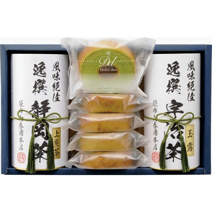 創業150有余年老舗茶屋が作る「日本茶こだわりセット」。ほんのりとした甘さと抹茶の上品なほろ苦さがしっとり食感でお口に広がるバウムクーヘン。そして全国茶審査技術5段位の袋布吉一が厳選した宇治茶と静岡茶の旨み。“とっておき”をセットにした贅沢...