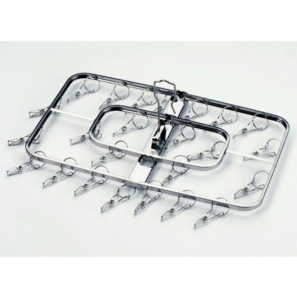 ●丈夫で長持ちなオールステンレス製のピンチ付きハンガーです。●ピンチは24個付です。●折りたためてコンパクトに収納できます。●開く際にピンチがからまりにくい工夫をしています。●ピンチのツマミが長く、指が痛くなりません。●商品の原産地と品質安...