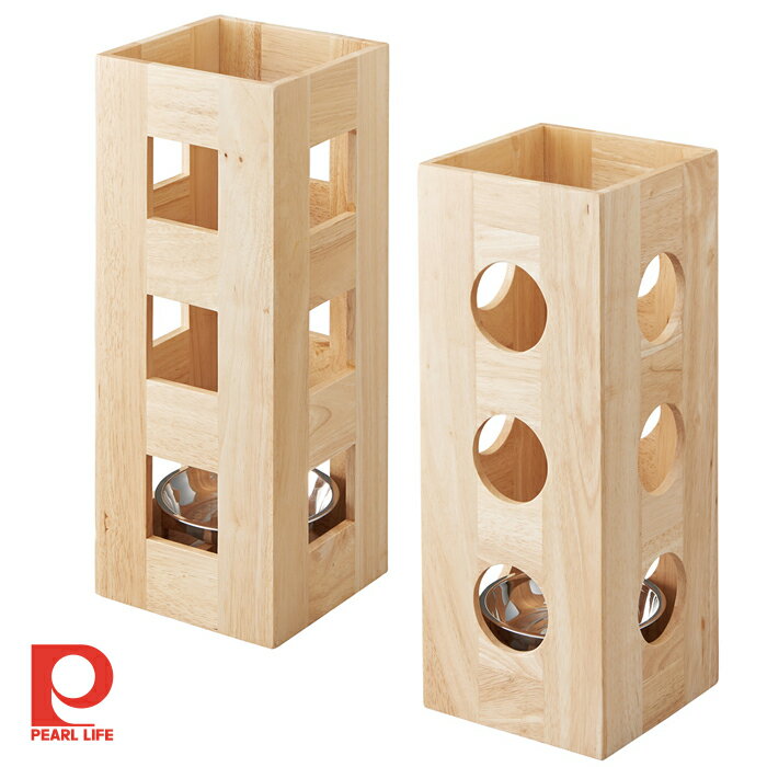 天然素材のラバーウッド傘立てで、玄関を素敵に演出する事間違いなし。 商品サイズ：約 幅17.8×奥行17.8×高さ45（cm） 材質：ラバーウッド