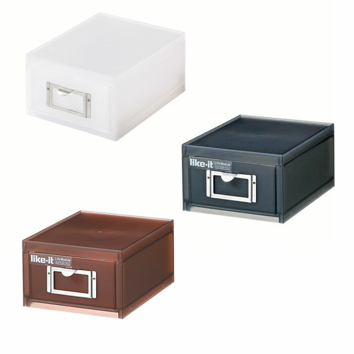 ●自分仕様にできるシンプルな整理BOXシリーズで、その他のライフモジュールとあらゆる組み合わせが可能です。 ●身の回りの小物をひとまとめに収納できるA6サイズの整理箱です。 ●アクセサリーなど細かなものの収納に最適です。 ●引き出しにネーム...