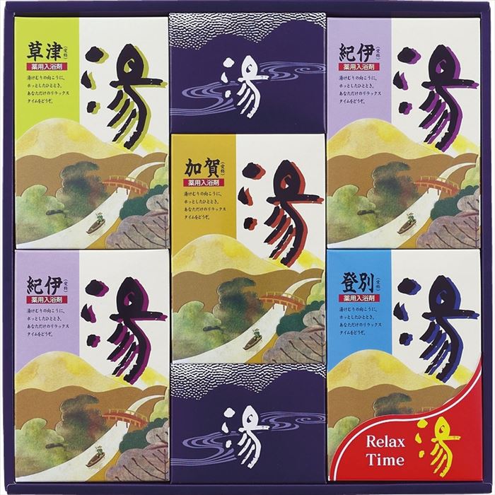 【セット内容】薬用入浴剤（紀伊）（25g×5包）×2、薬用入浴剤（草津・加賀・登別）（各25g×5包）×各1賞味期限：常温日本の名湯・温泉地をイメージした薬用入浴剤です。有効成分が温浴効果を高め血行を促進し、心身共にリラックスできます。 ◆...