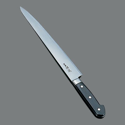 【仕様】サイズ：30cm全長：440mm質量：215g背厚：2.6mm杉本 CM鋼（クローム・モリブデン鋼）　・従来の炭素鋼の製品に、クロームモリブデンを含有させました。サビにくく切れ味・研磨性・硬度とも炭素鋼の製品に劣らない商品です。 ※...