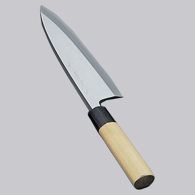 【仕様】サイズ：12cm全長：240mm質量：150g背厚：5.5mm堺實光 上作（白鋼）安来白鋼二号　●料理人がもっとも好む鋼です。職人でも焼入れが難しく、正確に焼入れができれば他の鋼に負けない硬度と粘り強さが得られ、切れ味の良い庖丁です...