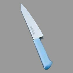 【仕様】サイズ：15cm全長：257mm質量：60g背厚：2.0mmマスターコック 抗菌カラー庖丁◆材質 刀身：モリブデン・バナジウム鋼 ハンドル：ノバロンAGZ330（銀系無機抗菌剤）入りポリプロピレン樹脂（耐熱温度110℃）　●多彩なカ...