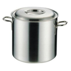 【仕様】サイズ表示（内径）：42cm外径×深さ：438mm×410mm容量：55.0L質量：10.80kg底板厚：3.0mm底径：380mmPRODENJI プロデンジSUS444（18クローム モリブデン鋼）電磁調理器用鍋[IH]プロのた...