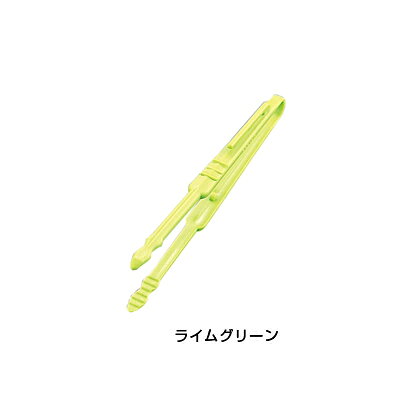 【仕様】 全長：205mm カラー：ライムグリーン 材質：ABS樹脂 耐熱温度:80℃ ●指を汚さずにスナック菓子が食べられます。 ●使用しないときは、先を閉じてロックする事が可能です。 ●フックが付いているので、食べかけの菓子袋を閉じて一...