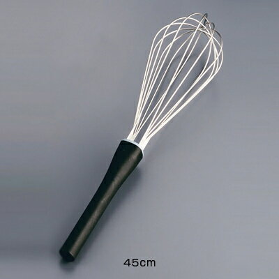 【仕様】 メーカー品番:AG45-7 カラー：ブラック 全長：450mm 直径：φ110mm 線数：7 材質:線材/18-8ステンレス、柄部/ポリプロピレン（耐熱120℃・抗菌剤配合） ●線材の根元が洗えます。 ●煮沸しても柄の中に水が入り...