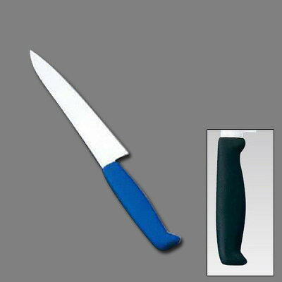 【仕様】 全長：230mm 質量：50g 背厚：1.8mm 材質 刀身：モリブデンバナジウム鋼　ハンドル：エラストマー樹脂（ノバロン銀系無機抗菌剤配合） 耐熱温度：115℃ 特長 ●ハンドルは抗菌加工が施され、衛生管理に最適。 ●現場の声に...