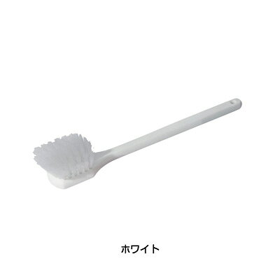 【仕様】 カラー:ホワイト サイズ:110×90×全長520mm 毛長:50mm PET毛 ●手の届きにくい厨房機器に付いた多様な汚れの洗浄ブラシです。