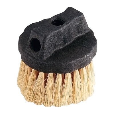 【仕様】 カラー:ブラック サイズ:直径120mm 毛長:60mm タンピコ毛（パキン毛） デリケートな床などの洗浄や、つや出しに向いています。 ●ハンドルは2方向へ取り付けでき、使用用途別に使い分けられ便利です。 ●側面1ヵ所のみ差込み柄対応