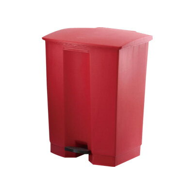 【仕様】 メーカー品番：1255 カラー：レッド サイズ:502×447×H826mm 容量：87L 材質:高密度ポリエチレン 耐熱温度:-40℃~120℃ ●開閉が静かな静音機能のフットペダル式で手を使わず捨てられるので、衛生的です。 ●...