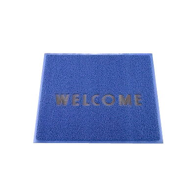 【仕様】 カラー：青 文字：｢WELCOME｣ 幅×奥行：900×750mm 質量：2.3kg ※各種特註サイズ承ります。 ※防炎適合品