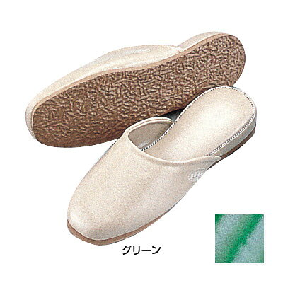 【仕様】 メーカー品番：SSK-5202 色：グリーン サイズ：M 寸法：24.5～25.5cm ホテル・旅館・病院・医院・学校・ゴルフ場・各種施設等で ●天然ゴム入スポンジ底 ●アキレス抗菌レザレット素材 ●屋内専用 ●抗菌・防臭加工 ※...