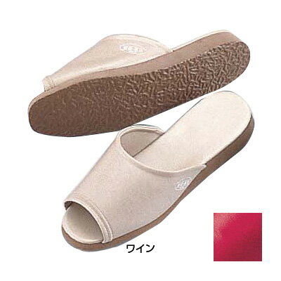 【仕様】 メーカー品番：SSK-5242 色：ワイン サイズ：M 寸法：24.5～25.5cm ホテル・旅館・病院・医院・学校・ゴルフ場・各種施設等で ●天然ゴム入スポンジ底 ●アキレス抗菌レザレット素材 ●屋内専用 ●抗菌・防臭加工 ※サ...