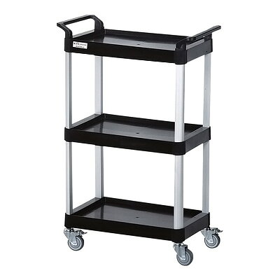 【仕様】 メーカー品番：168 間口×奥行×高さ：605×320×890mm プレートサイズ:450×305 棚間隔:330 中棚有効間口:450 車輪:合成ゴムΦ75×4自在(2輪ストッパー付) 積載荷重:1段あたり40kg 材質:アルミ...