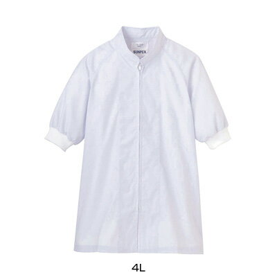 【仕様】 メーカー品番:FA-302 サイズ:4L 着丈:74cm 胸囲:130cm 裄丈:57cm ポリエステル65%+綿35% ●ポプリン/フレッシュエリア加工 男女兼用 ※抗菌