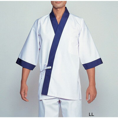 【仕様】 メーカー品番:H-352 サイズ:LL 着丈:78cm 胸囲:125cm 裄丈:64cm ポリエステル65%+綿35% 45双糸タッサー