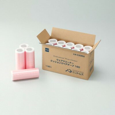 【仕様】 規格：スペアテープ(10巻入) メーカー品番：C3352 サイズ：幅160×全長290mm 巻芯内径:φ38mm テープサイズ:160×25周巻(段差ミシン目入・全面粘着加工) プロフェッショナルウェアクリーナー異物混入防止、異物...