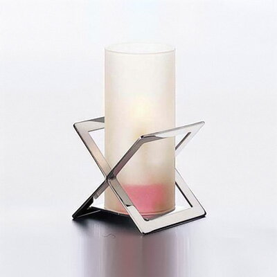 【仕様】 メーカー品番：OL-80-155W 幅×奥行×高さ：78×78×135mm 燃焼時間：6H 重量：480g 人と人とが会い交える心を伝えあうひととき、テーブルに彩る1つの灯火がドラマティックに演出します。●ステンレスベース