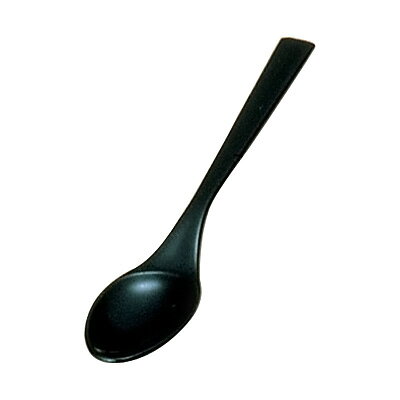 【仕様】 形状名:デザートスプーン サイズ:小 色(塗):黒塗 全長:110mm 材質:ABS製(耐熱60℃)
