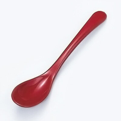 【仕様】 形状名:多用スプーン サイズ:ミニ 色(塗):朱塗 全長:128mm 材質:ABS製(耐熱60℃)