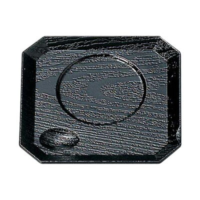 【仕様】 色:黒木目 幅×奥行×高さ:110×110×15mm 材質:ABS製