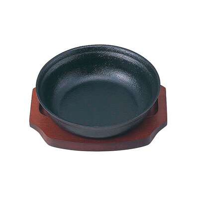 【仕様】 (外寸)外径×高さ：178×50mm (内寸)内径×高さ：168×45mm 質量：900g 鉄板厚：3.0mm (木台)間口×奥行：200×160mm ※ステーキ皿のサイズ表示は鉄板の外寸法になります。 ※電磁調理器対応