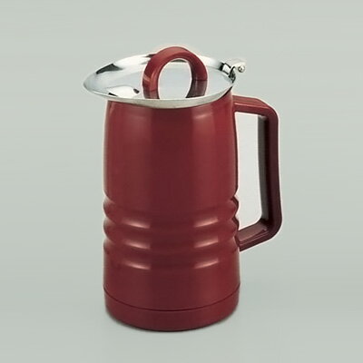 【仕様】 容量：0.75L 幅×奥行×高さ：95×145×185mm カラー：ワインカラー 蓋・内容器:18-8ステンレス 樹脂部分:ポリプロピレン 耐熱温度:110度