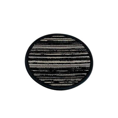 【仕様】 形：丸 カラー：ブラック 直径：100mm ●ポリエステル50%、アクリル50% ●両面仕様タイプ ●水洗いOK 厚み:約2.7mm