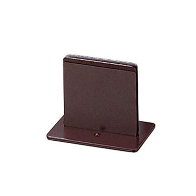 【仕様】 メーカー品番：BS-23 カラー：ブラウン 幅×奥行×高さ：100×65×85mm 有効幅：3mm 質量：0.280kg ●ラミネートなど薄型メニューやカードメニューなどに適しています。